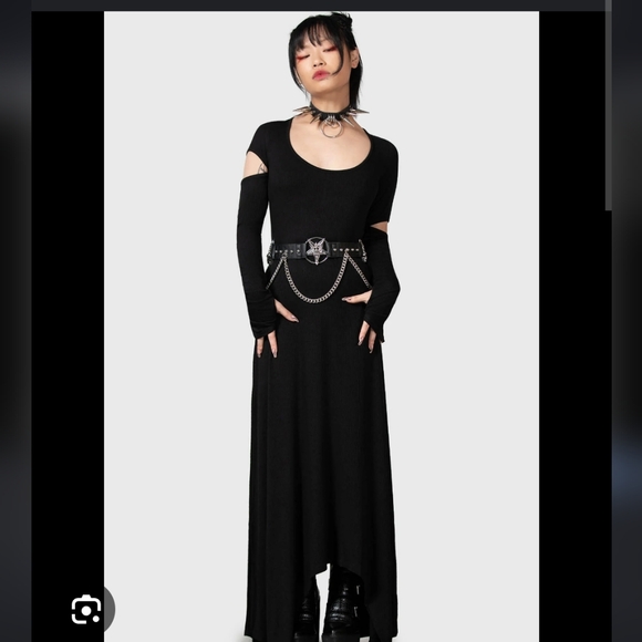 Killstar | Dresses | Killstar Black Gothic Maxi Dress | Poshmark